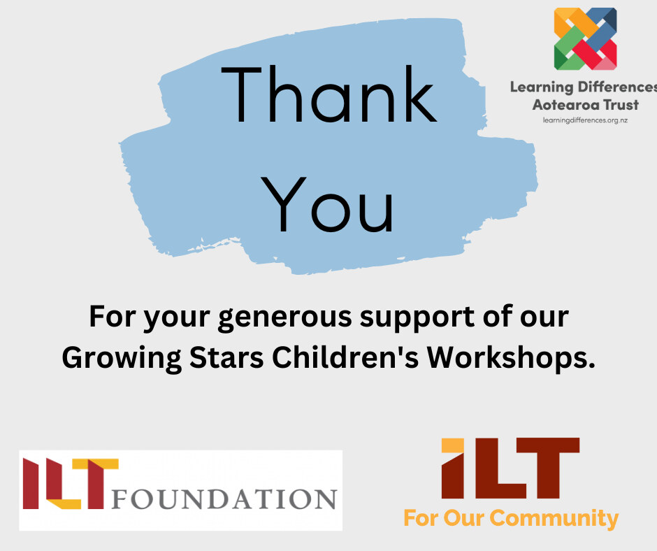 ILT and ILT Foundation Funding for Growing Stars. • Dyslexia Support South
